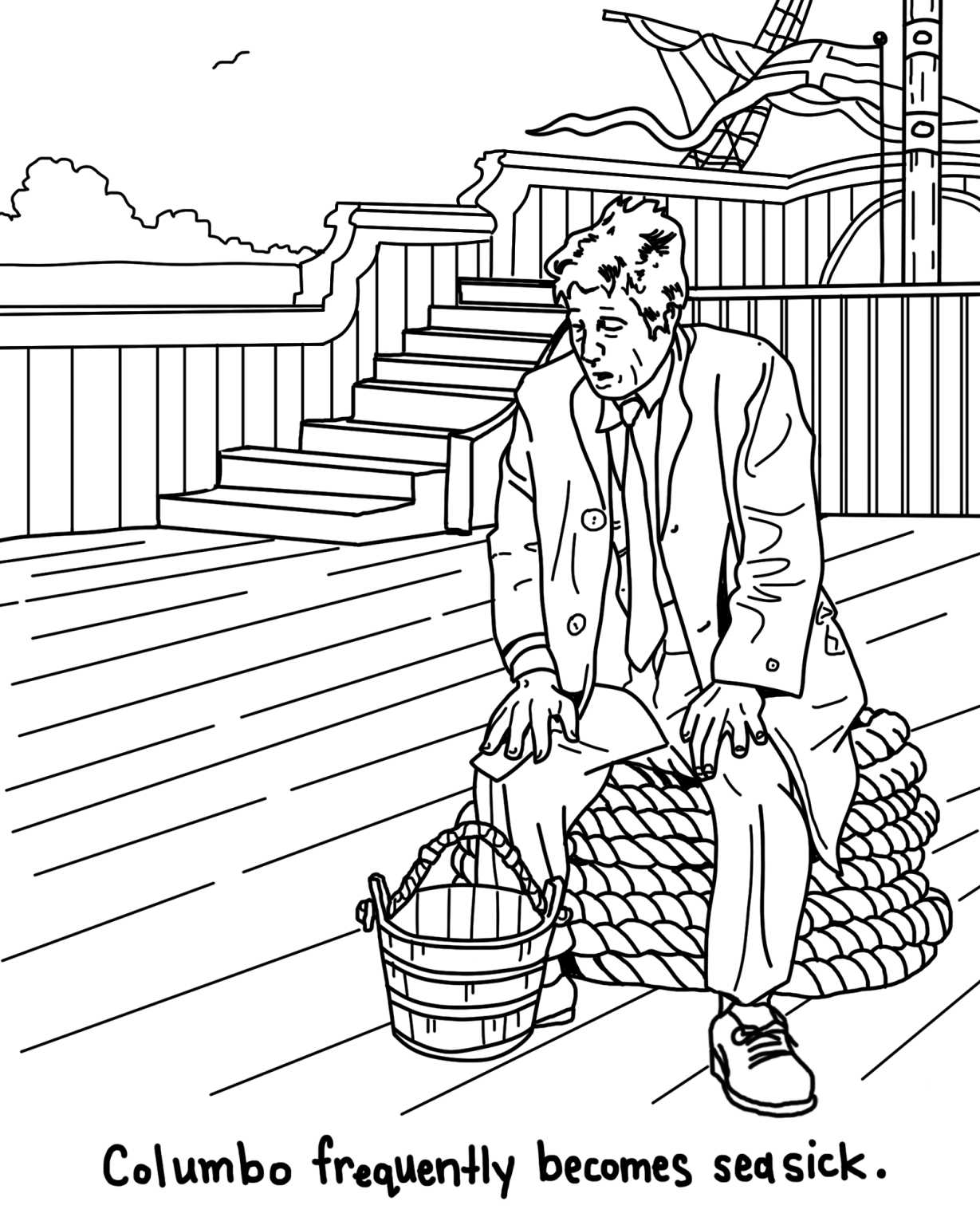 Columbo Day: Coloring Page No. 5 - Sneer Campaign